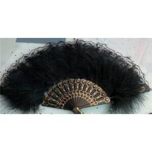 The SeekCheap Shop | Accessories | Gothic Style Feather And Lace Fan In ...